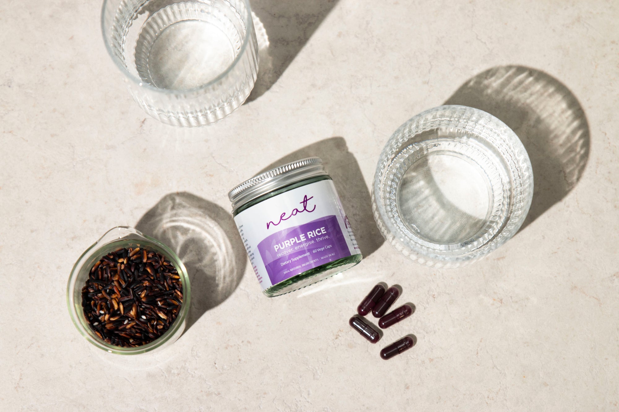 Neat | Micronised Purple Rice Capsules | NZ Made
