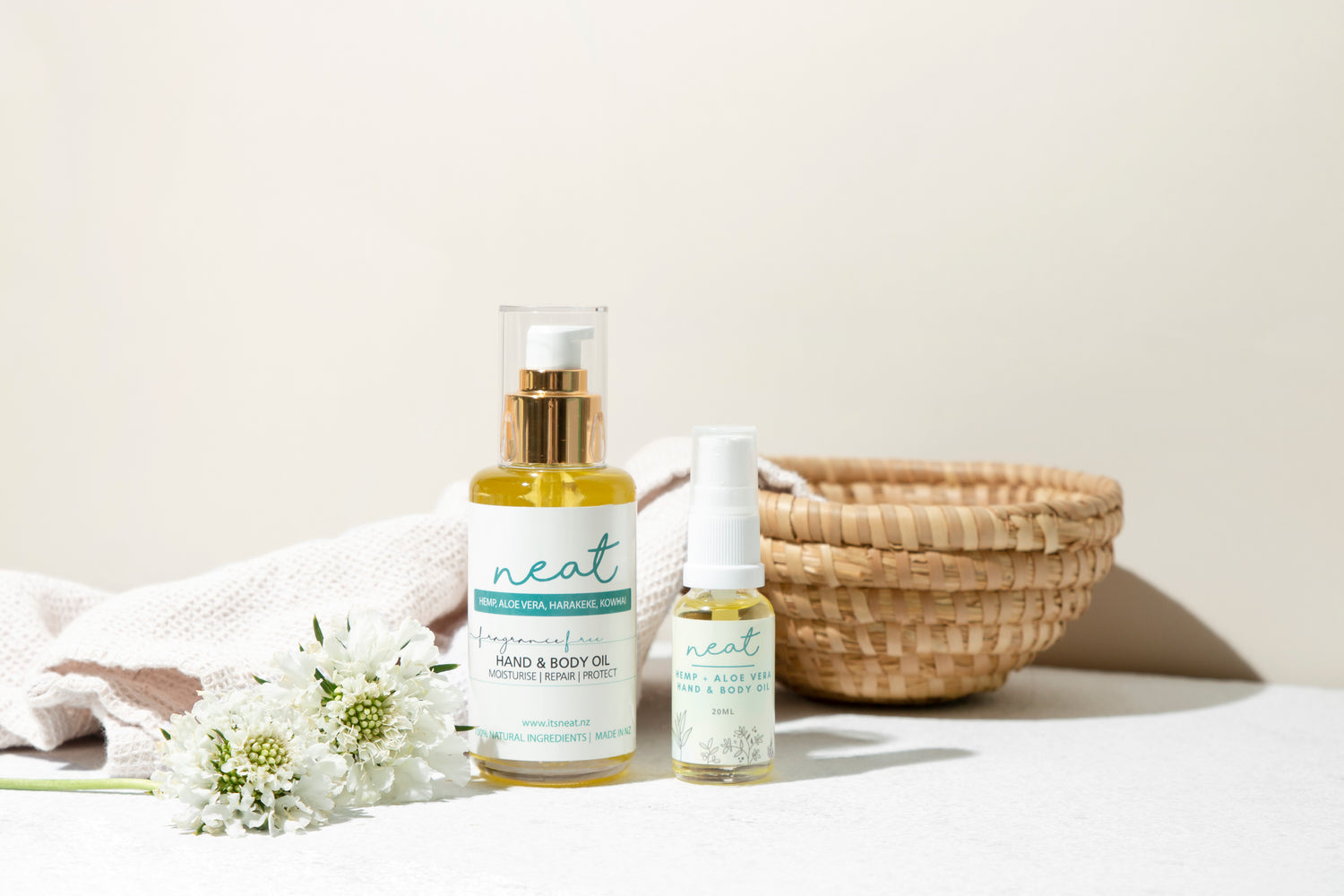 Neat | Hempseed and Aloe Vera Body Oil w Harakeke and Kowhai